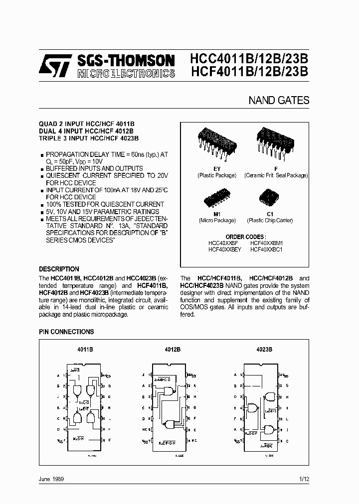 HCC4011_176583.PDF Datasheet Download --- IC-ON-LINE