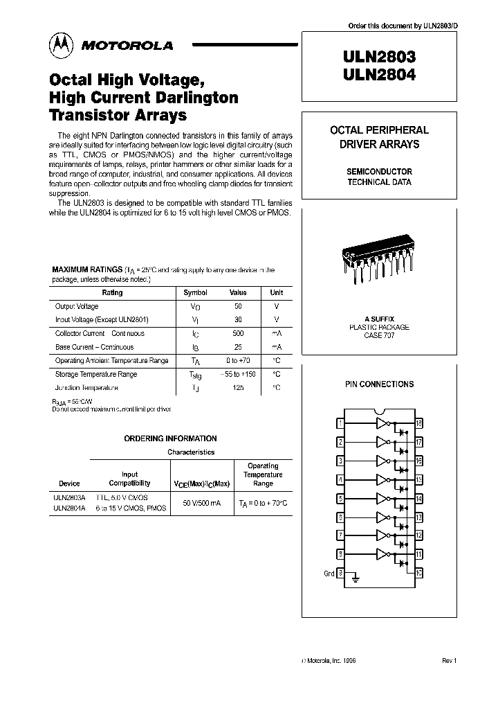 ULN2803_253543.PDF Datasheet Download --- IC-ON-LINE