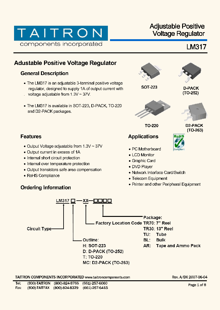 Lm317t Datasheet LM317T Voltage Regulator | Jameco Electronics