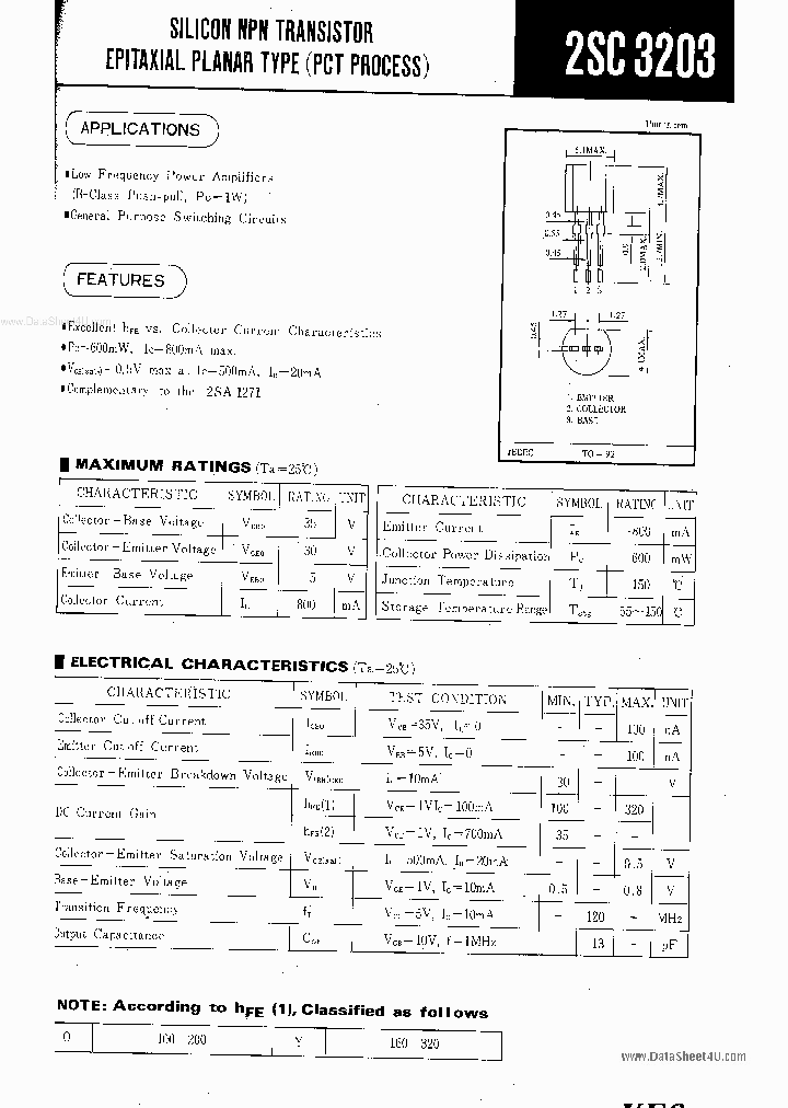 C3203_1606648.PDF Datasheet Download --- IC-ON-LINE